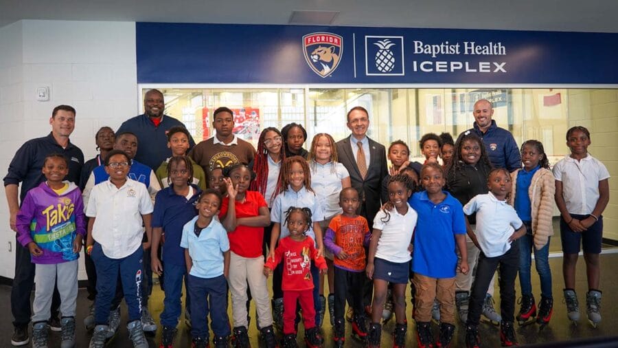 Panthers and Fort Lauderdale Mayor Help Open Baptist Health IcePLex ...